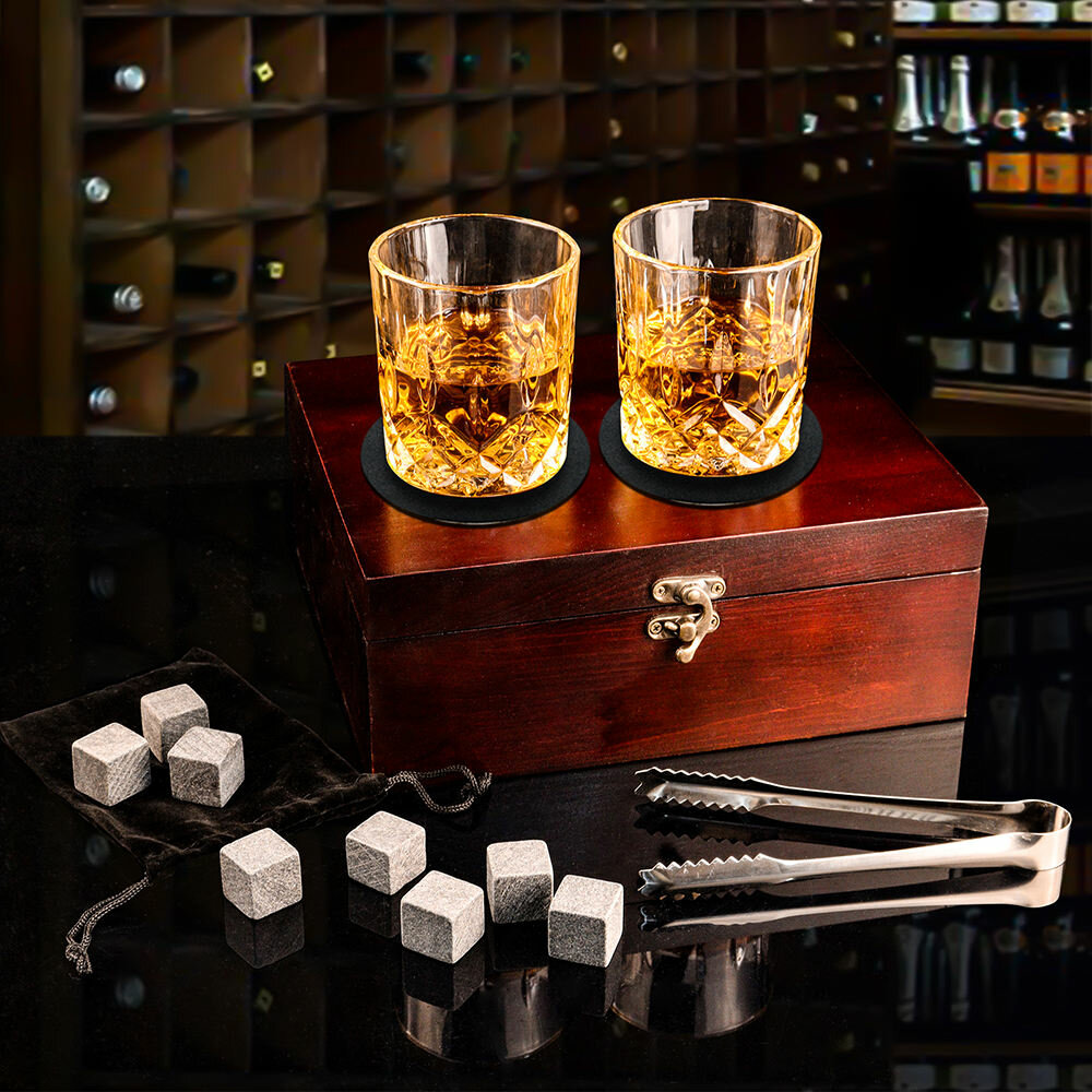 Подарочный набор "Красное дерево", для виски/коньяка/бренди, 230мл, 1шт