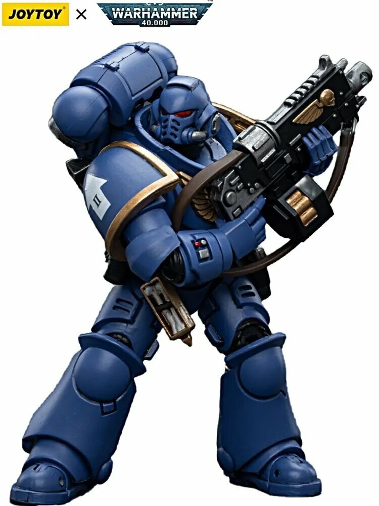 Подвижная фигурка JOYTOY Warhammer 40000 1:18 Ultramarines Intercessors Подарочная модель