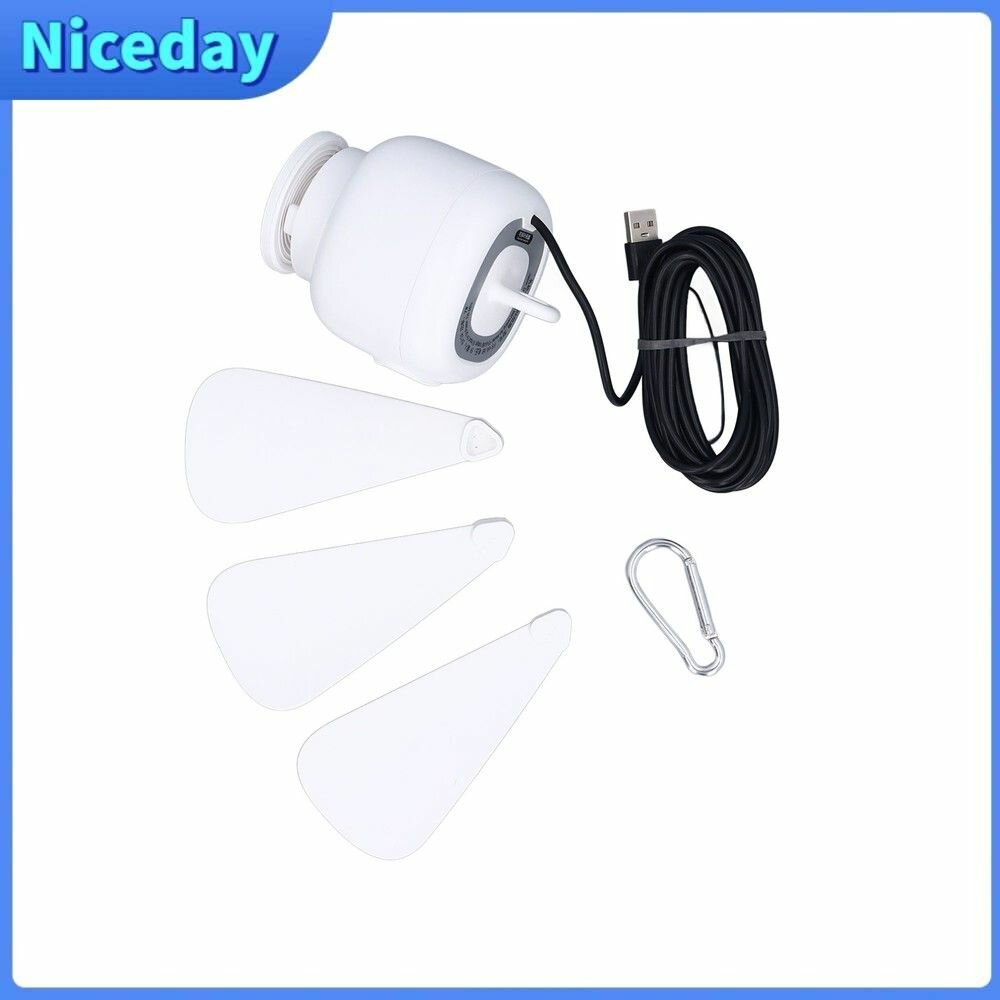 Портативный подвесной вентилятор, 3 скорости, USB, съемные лопасти, для палатки, кемпинга.