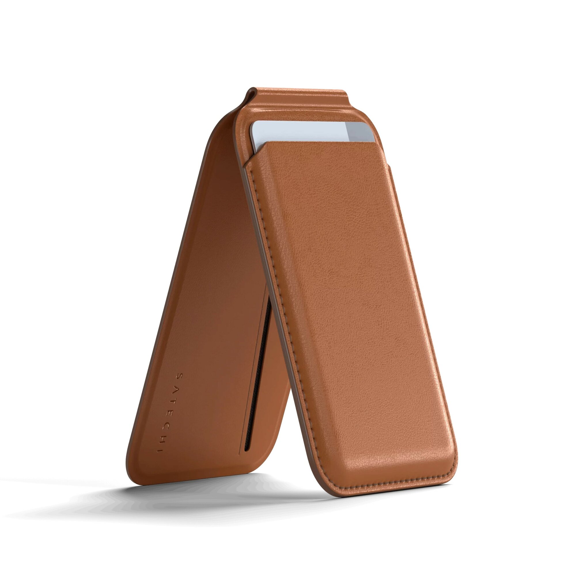 Подставка-картхолдер для айфона Satechi Magnetic Wallet Stand Brown