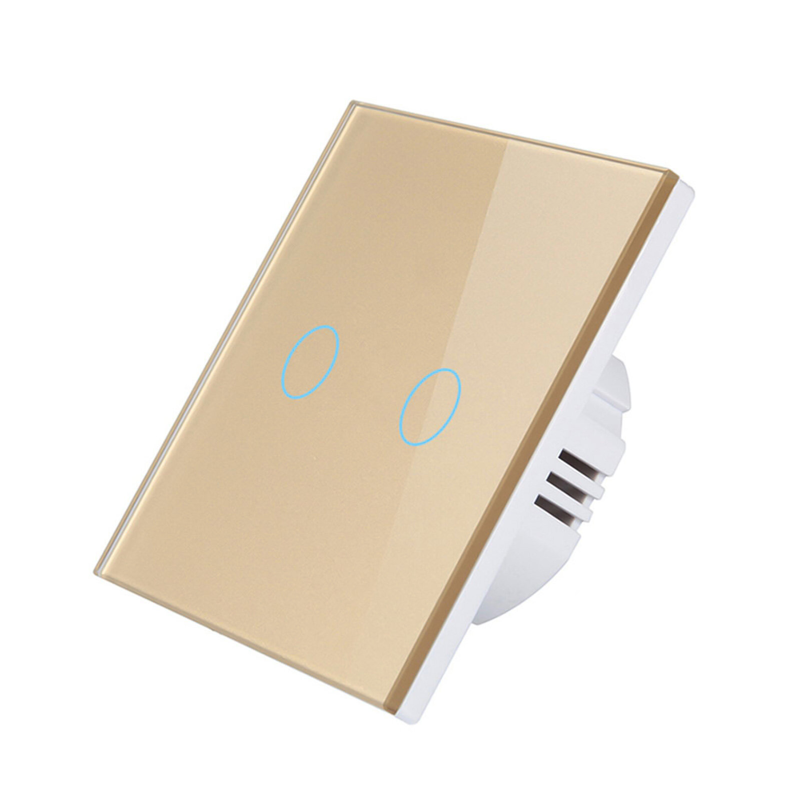 Wi-Fi Smart Switch Light Switch Voice Control Remote Control RF433 Touch Control Google Home Schedule Timer Countdown No Neutral Hub Required Material PC Tempered Glass Wiring With Without Neutral Wire Color White Black Gold Type 1 Gang 2 Gang 3 Gang