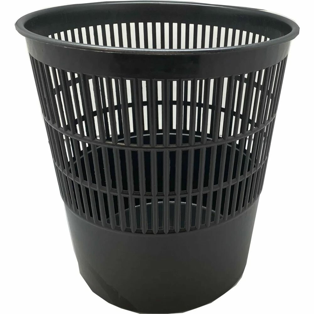 Корзина для мусора осколпласт 14 л, черная 409803