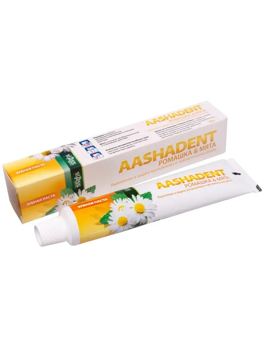 Aasha Herbals Зубная паста ромашка мята 100 мл