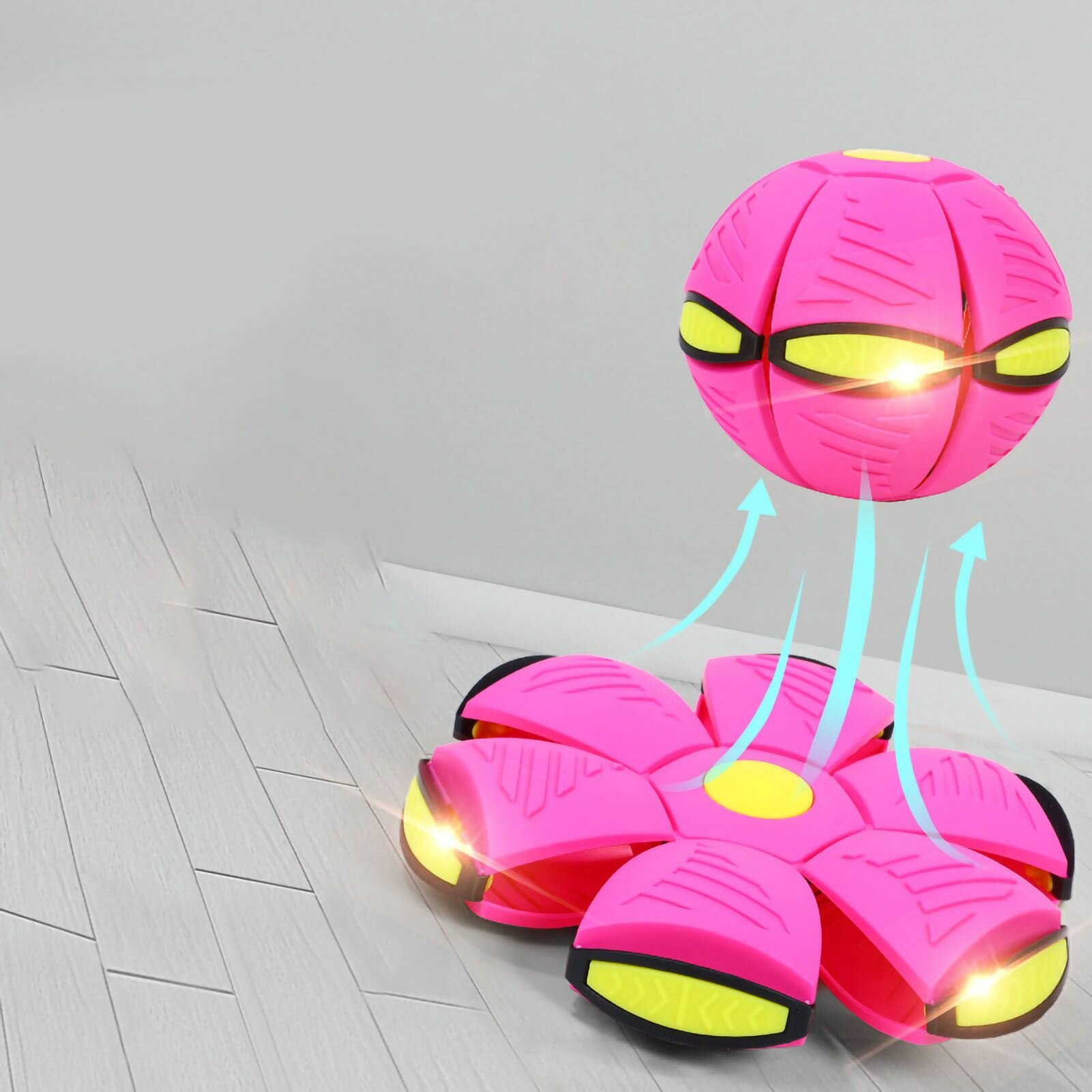 Плоский метательный мяч антистресс, интерактивная игра для детей, розово-красный