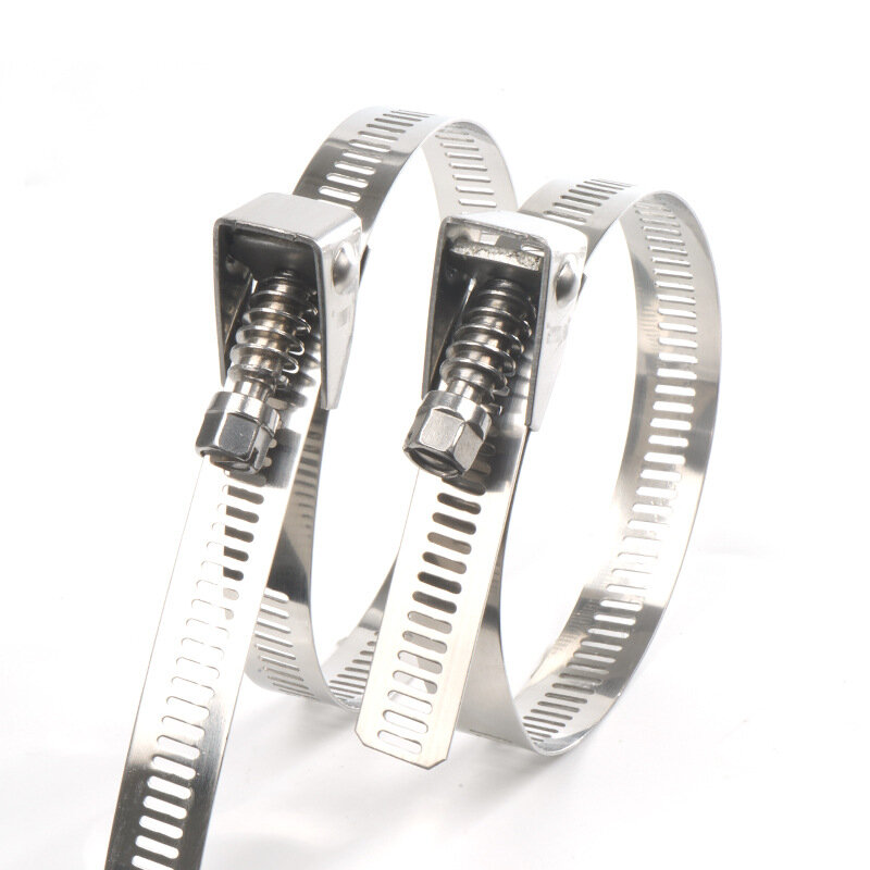 304 нержавеющая сталь открытый зажим для шланга коммуникационное Кольцо Ширина 12,6 мм Выдвижная свободная Пряжка Лента