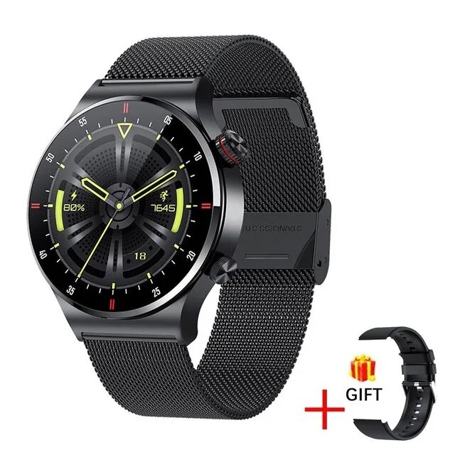 Qw33 Smart Watch для взрослых Черный, Black W