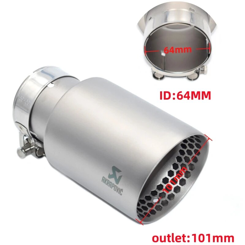 Для автомобильной выхлопной системы из нержавеющей стали, универсальная выхлопная труба для Volkswagen GTI MK7 Golf7, сопло 60 мм 63 мм, наконечник глушителя Слоновая кость