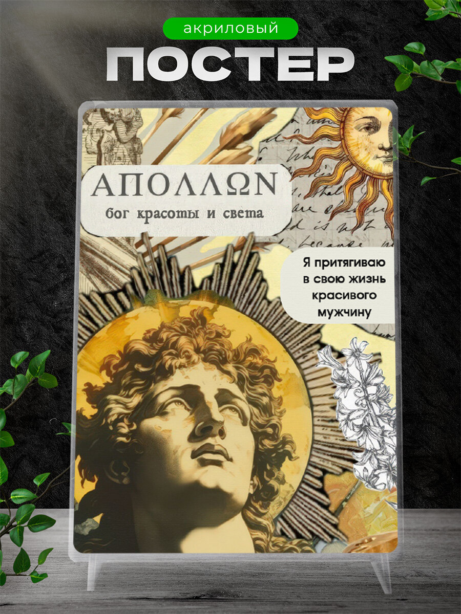 Акриловый постер, открытка на подставке с цветным принтом Карта желаний отношения