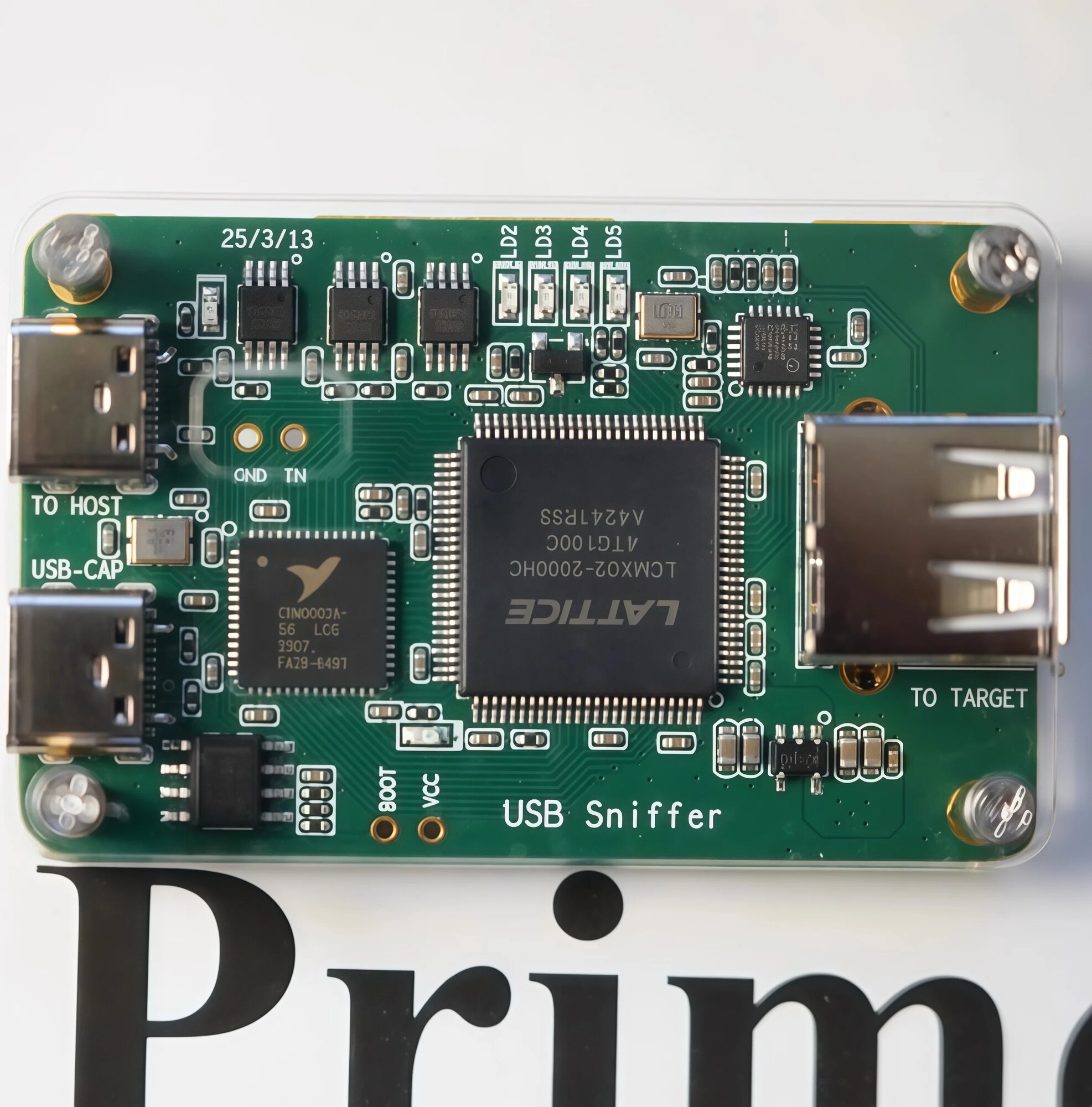 Анализатор USB-протока, USB-снайпер, USB-инструмент для анализа данных, совместимый с Wireshark, включает акриловый защитный чехол.