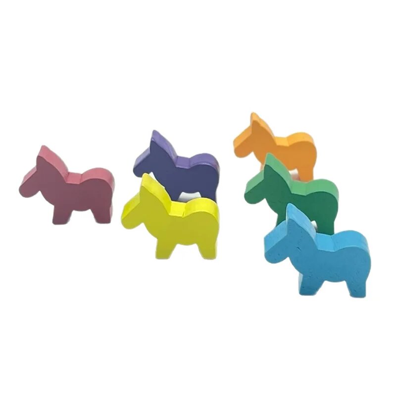 6 шт./компл. шахматные фигуры для лошадей, деревянные игровые аксессуары