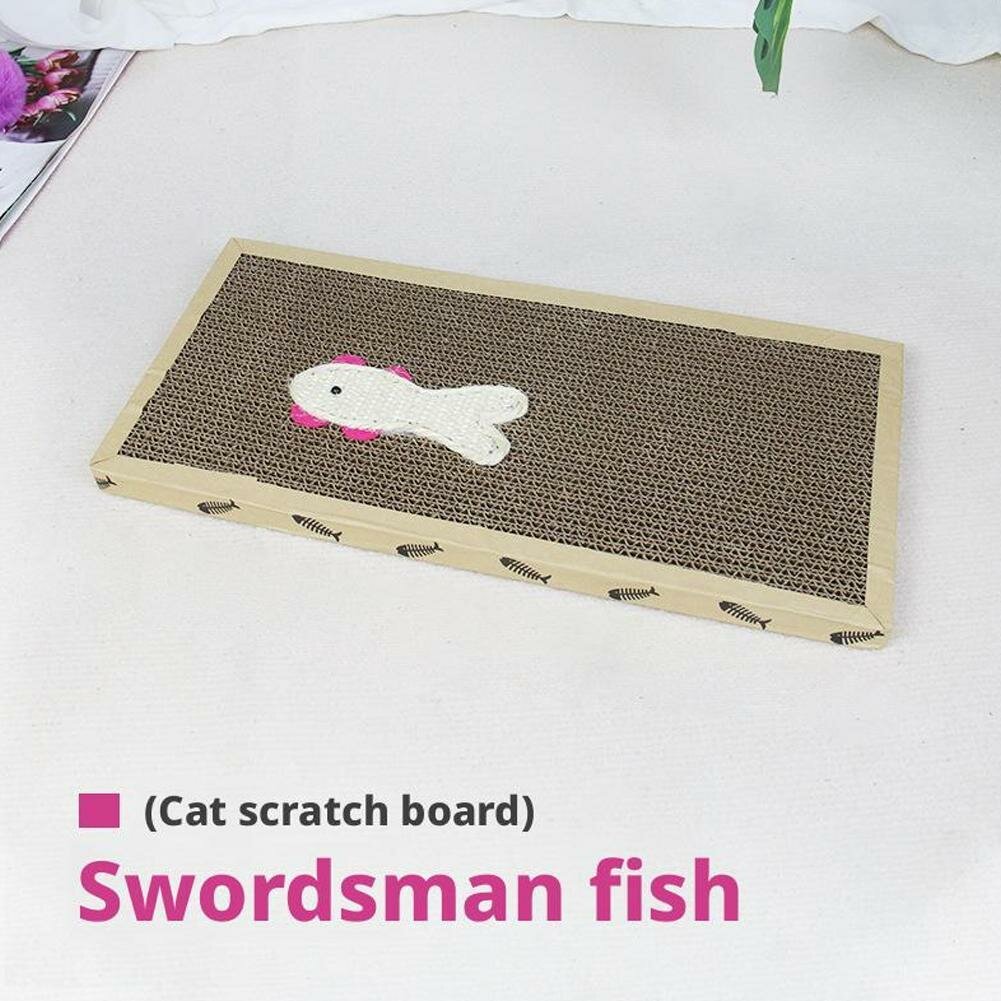 Когтеточка для кошек картонная напольная 43х21 лежанка; крафт