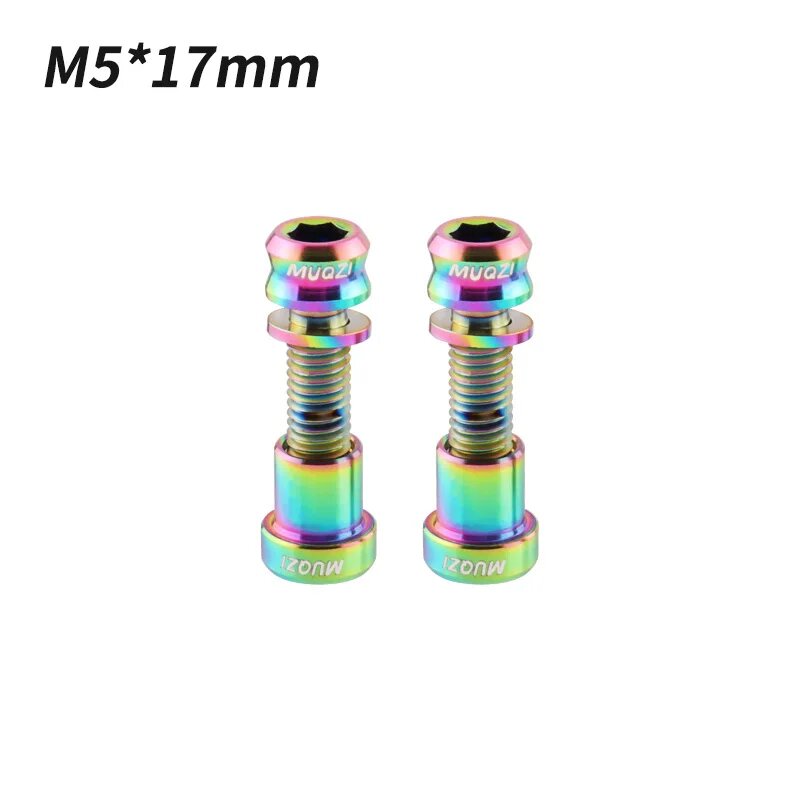 MUQZI Титановые винты для руля велосипеда M5x17 Colorful 2шт