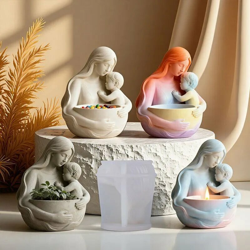 Силиконовая форма для создания гипсовых слепков матери и младенца