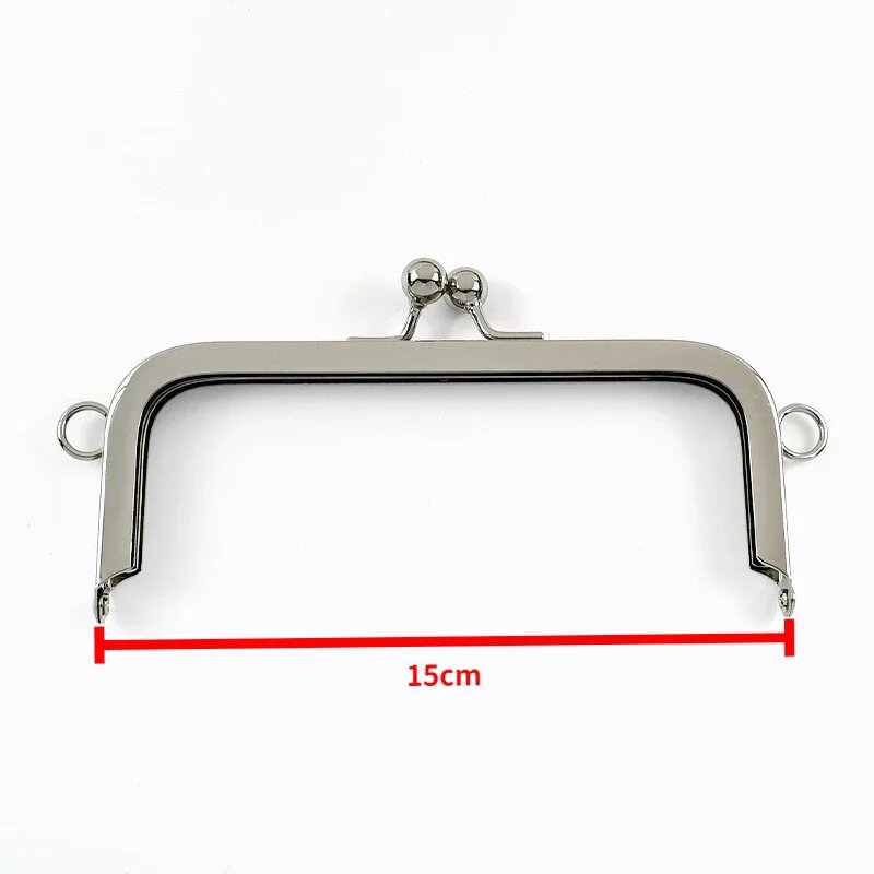 1/2/5 шт. 10/15/19 см сумка с металлической квадратной ручкой, очаровательный кошелек, рамка, женские сумки, кошелек с застежкой-поцелуем, сменные аксессуары с замком для сумок