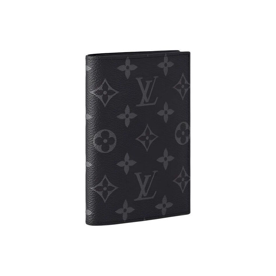 Визитница Louis Vuitton, фактура с тиснением, черно-серый — фото 1