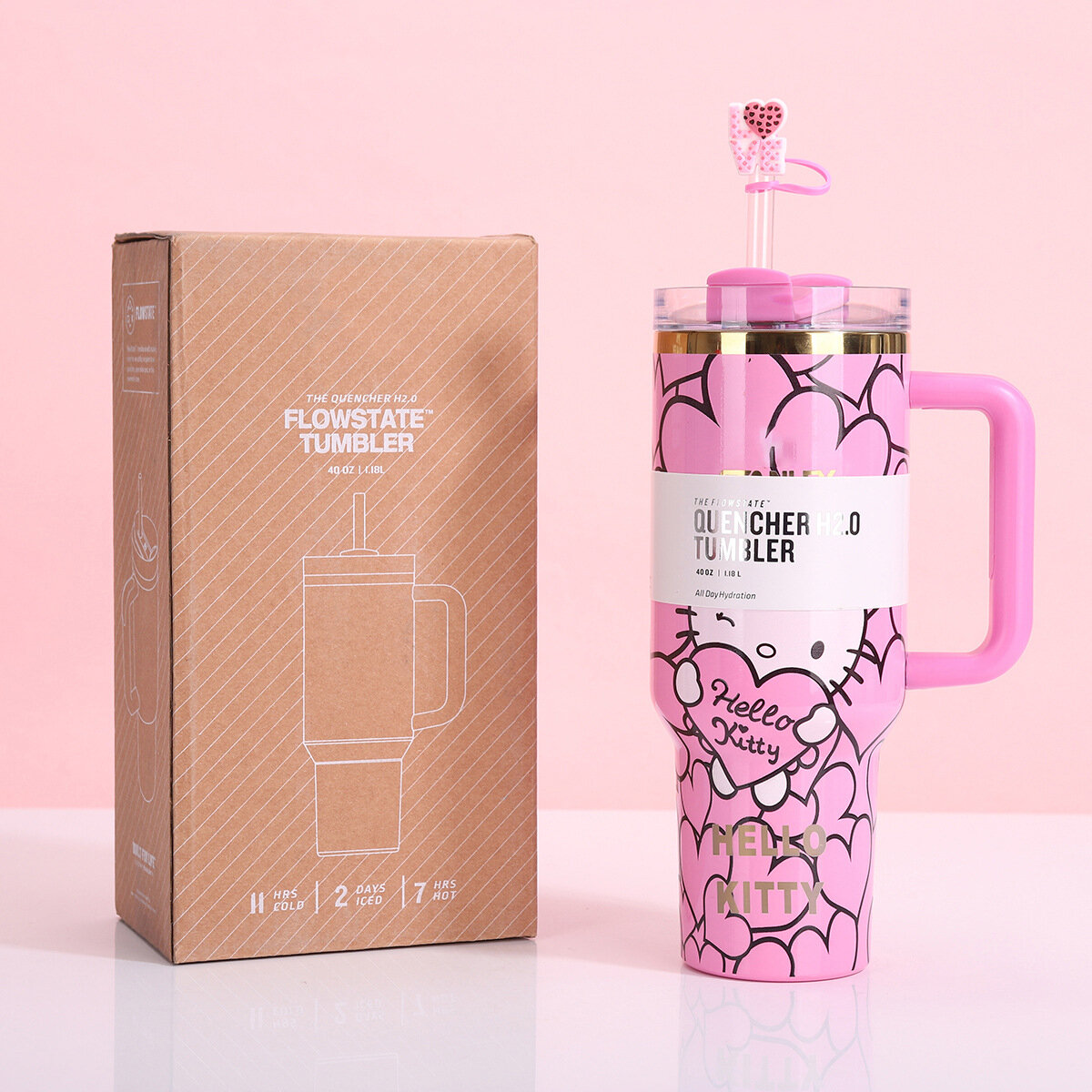 Кросс-бордерный стакан Stanley Style Handle Ice Tyrant, портативный автомобильный стакан 40 унций, изолированный стакан из нержавеющей стали 304