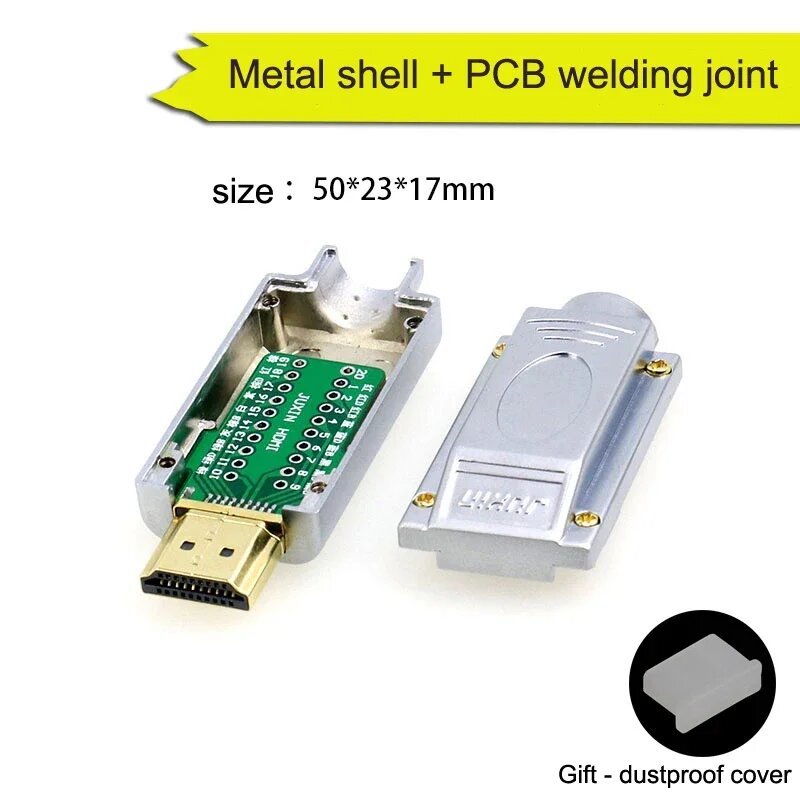 DIVEDEER H494 HDMI-совместимый разъем 2.0 W metal soldering