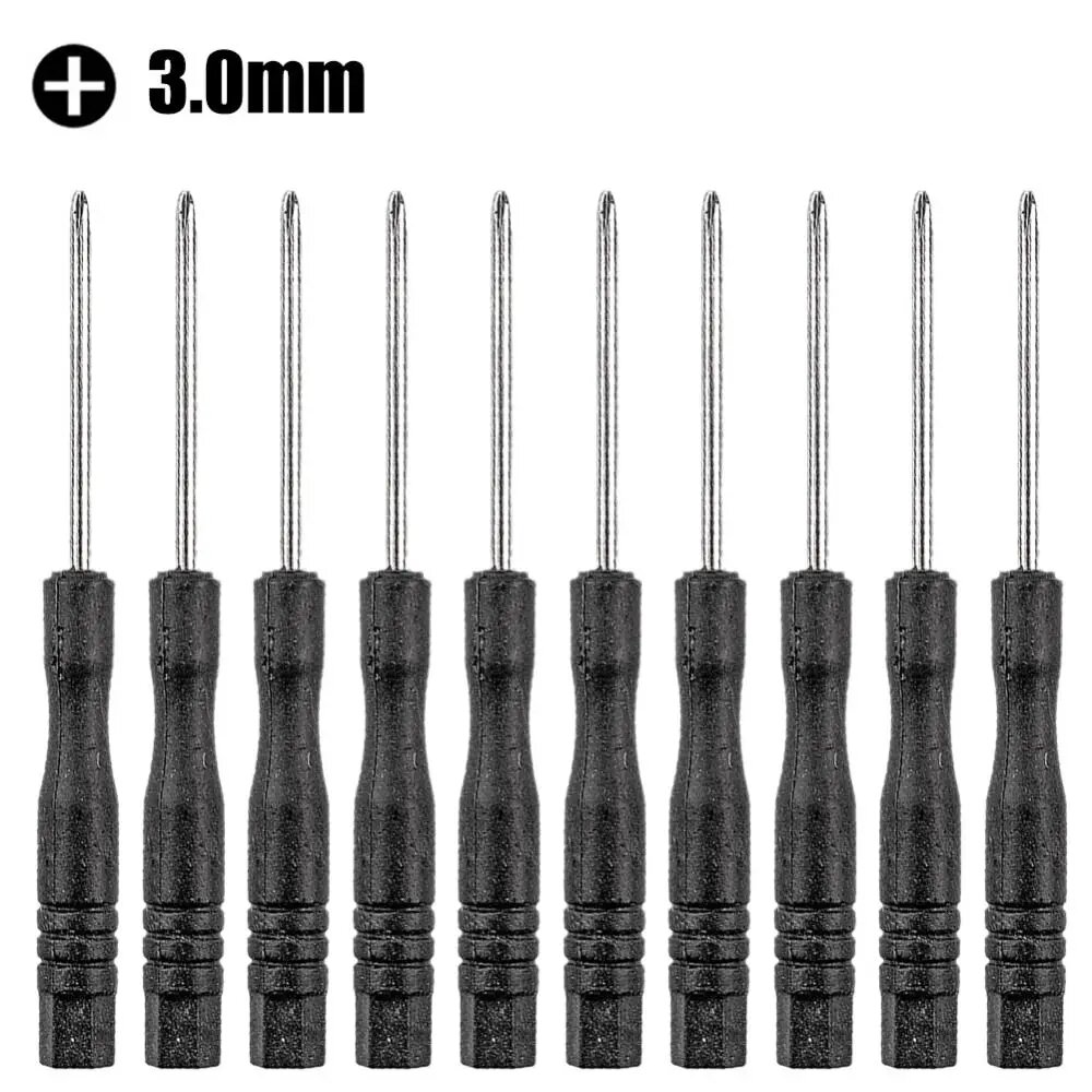 Мини-отвертка черная пластиковая 2 мм 3 мм набор из 10 штук Cross 3.0mm