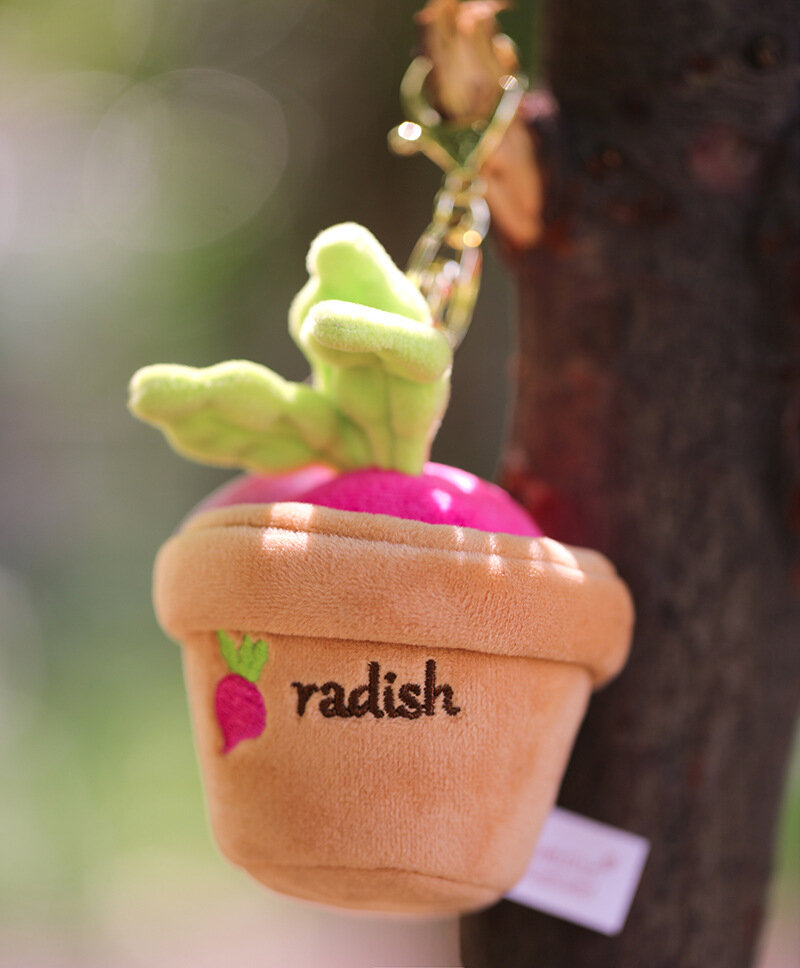 Оригинальная нишевая игрушка в горшке с морковкой, плюшевый ключ-брелок, подвеска, кукла, украшение для рюкзака, рождественский подарок