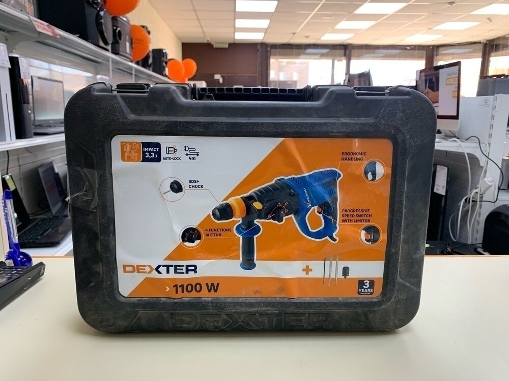 Перфоратор сетевой SDS-plus Dexter 5 1100RH2-40.5, 1100 Вт, 3.3 Дж Б\У уценка