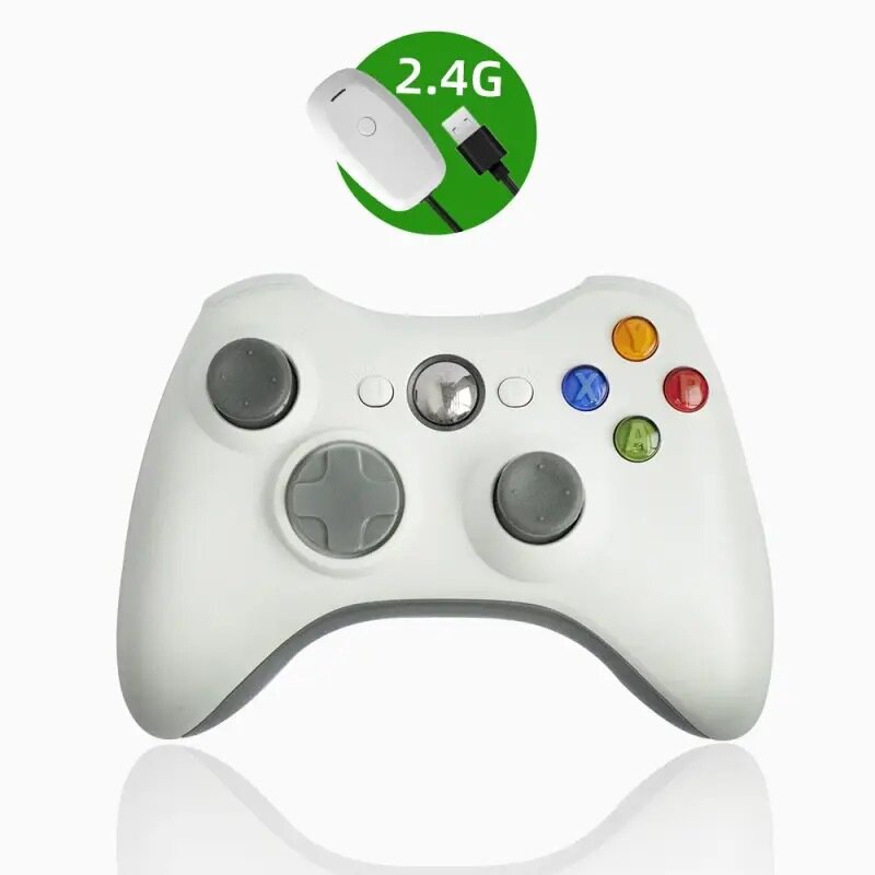Беспроводной игровой контроллер XBOX360 с 2.4g беспроводным приемником для ПК/компьютера, контроллер с вибрацией для игр PC360