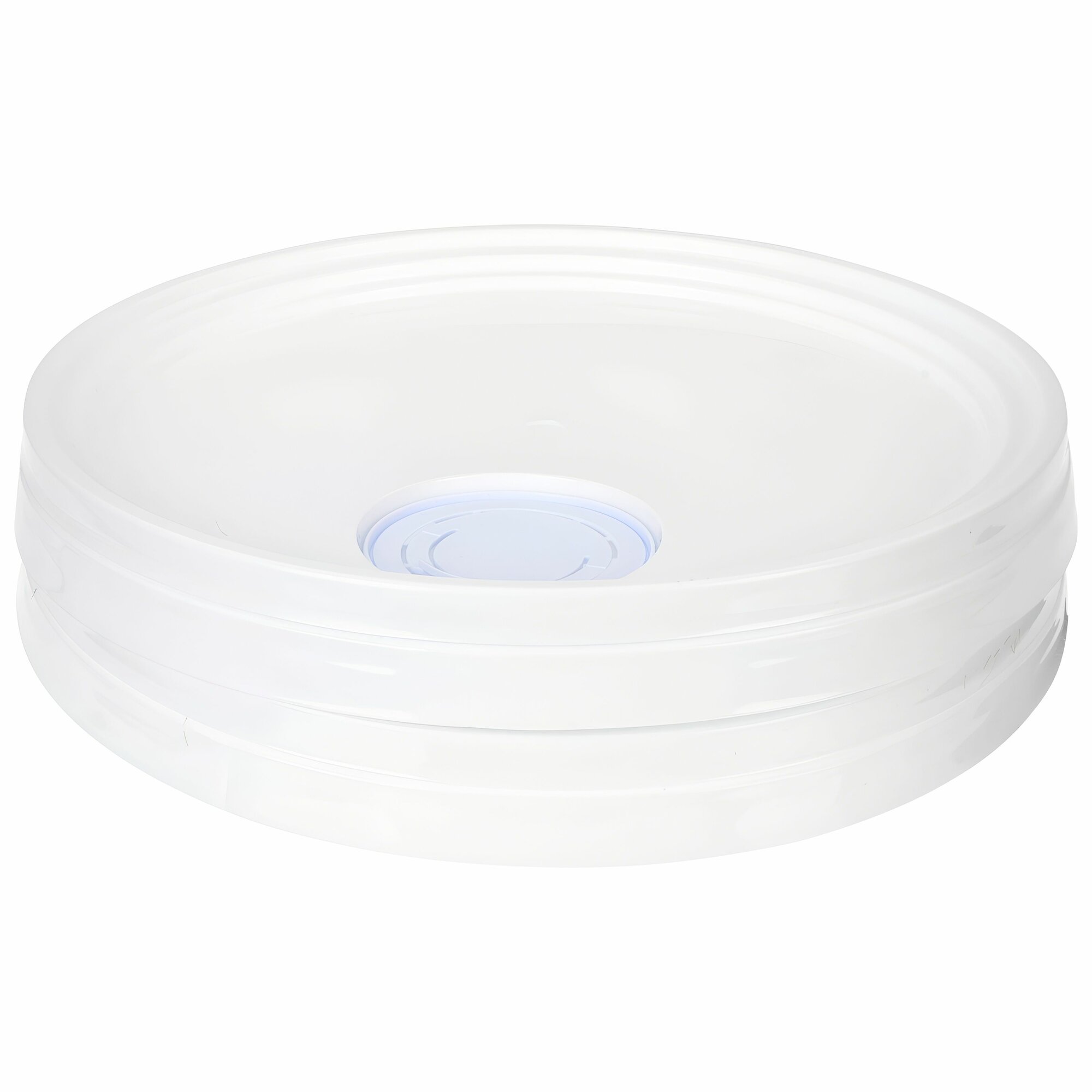 Крышка из прочного пластика с носиком для ведра 20 л белая, набор из 2 шт для хранения