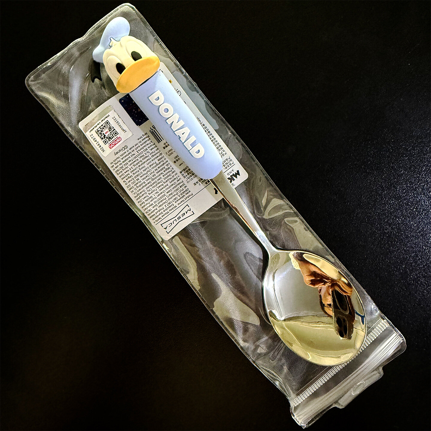 Силиконовая голова ложки и вилки Disney Winnie, нержавеющая сталь, детская ложка и вилка, фруктовая вилка, новая продукция, оптовая продажа ложек