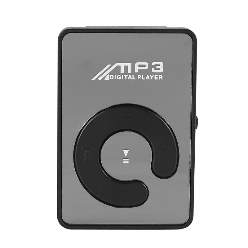 B7(W G B D) Mini Mirror Clip USB Цифровой Mp3 Музыкальный плеер Поддержка 8GB SD TF Card Черный