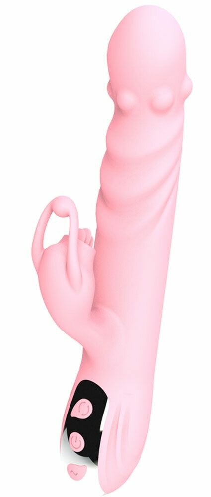 Розовый вибратор-кролик Ava - 21,9 см.