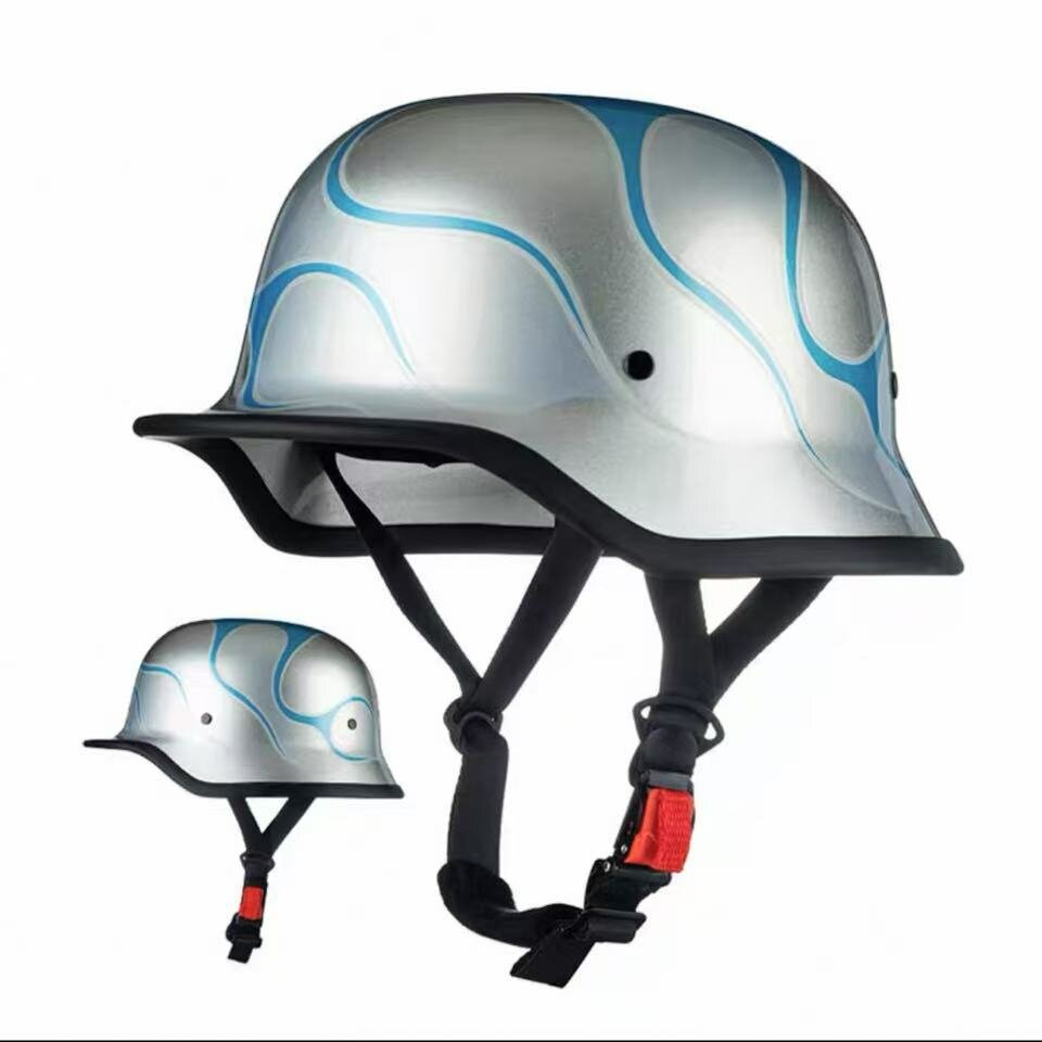 Шлем солдата в немецком стиле, ретро полушлем для мотоцикла, летний шлем с сертификацией 3C, шлем для скутера, круизерный шлем, всесезонный шлем для скутера