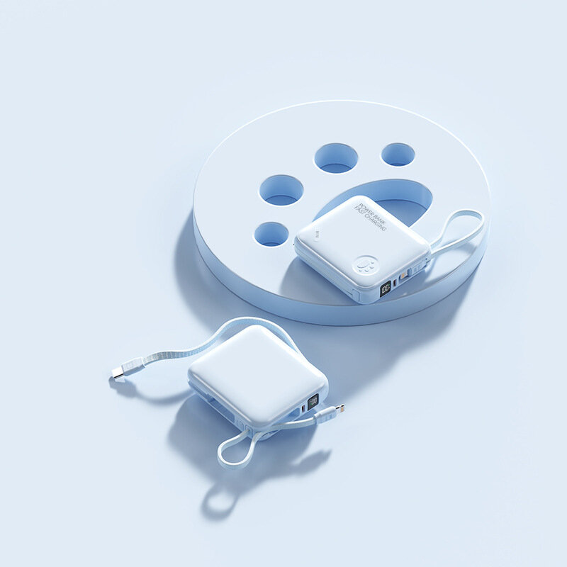 Национальный стандарт 3C сертифицированный мини-встроенный кабель 22.5W быстрая зарядка Power Bank 20000mAh большой емкости портативный мобильный источник питания