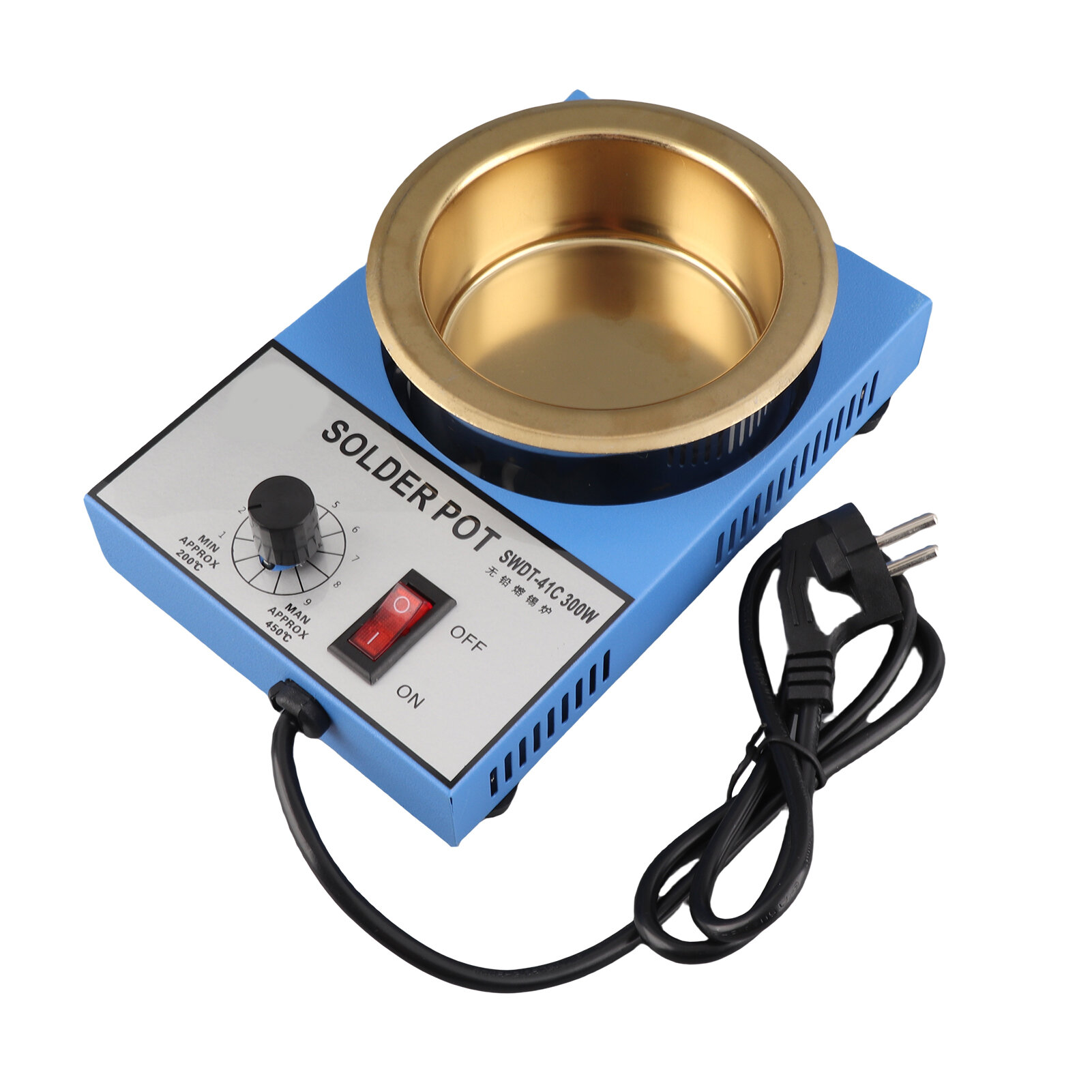 Паяльное ванна 300 Вт, 100 мм, 1200 г, из нержавеющей стали, компактная, с регулируемой температурой, для сварки.