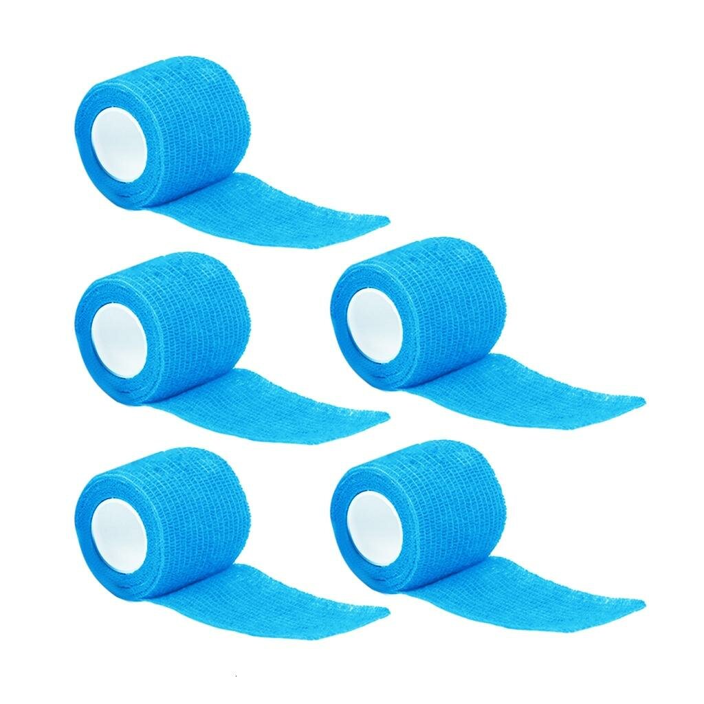 Эластичный самослипающийся бинт, 5 шт, небесно-голубой