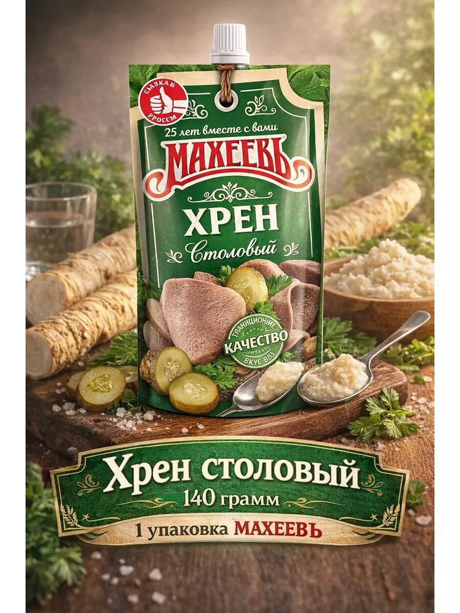 Хрен столовый 140 грамм 1 упаковка махеевъ