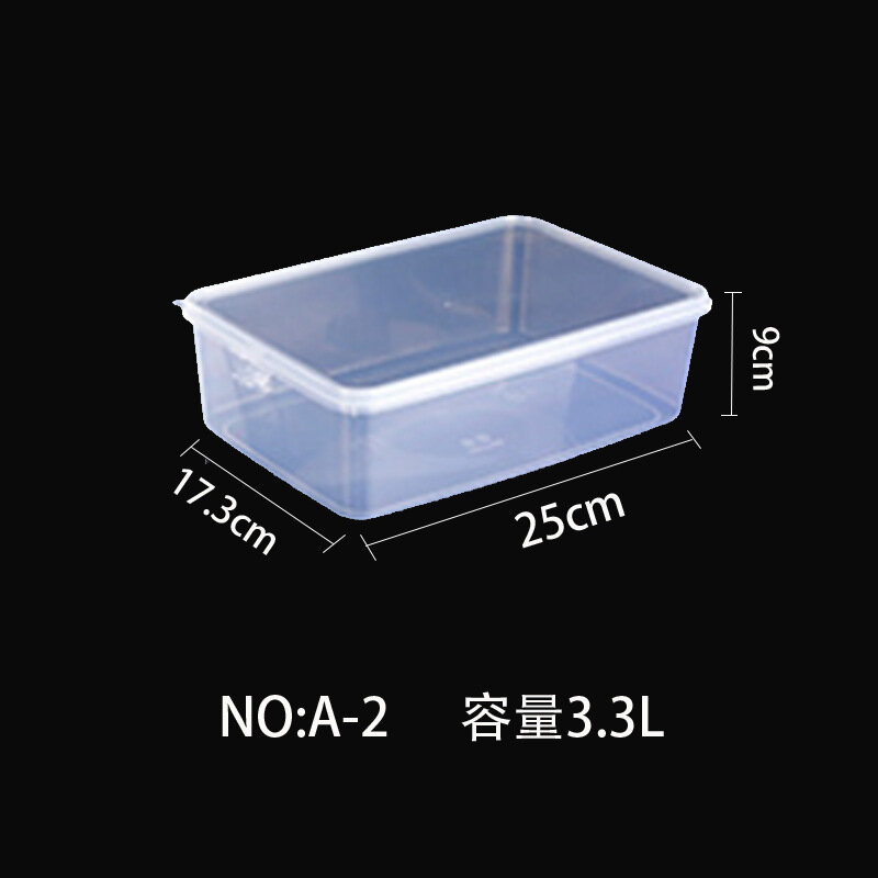 Прямоугольный контейнер для хранения, прозрачный пластиковый разделитель для фруктов и продуктов, герметичный контейнер для холодильника и морозильника, сохраняющий свежесть