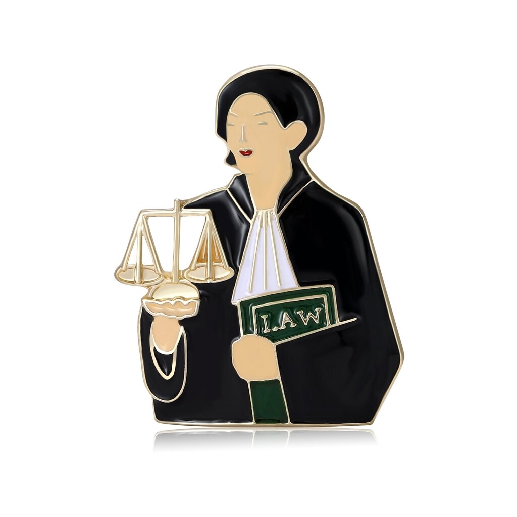Legal Professional Brooch Alloy Craft Symbolizes Justice