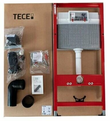 Инсталляция TECE 9400407, для унитаза, подвесная, комплект с кнопкой смыва