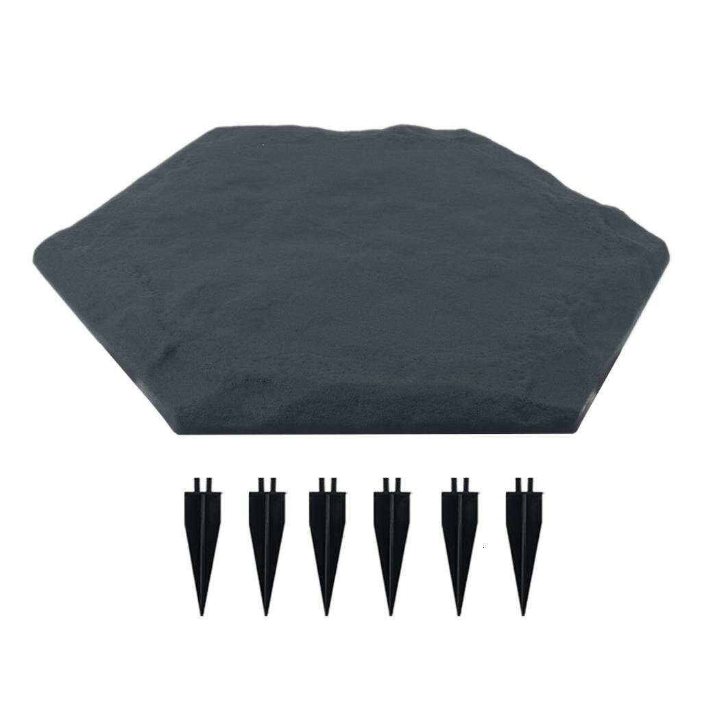 Декоративная плитка для садовой дорожки, нескользящая, Черный голубой - Шестиугольник