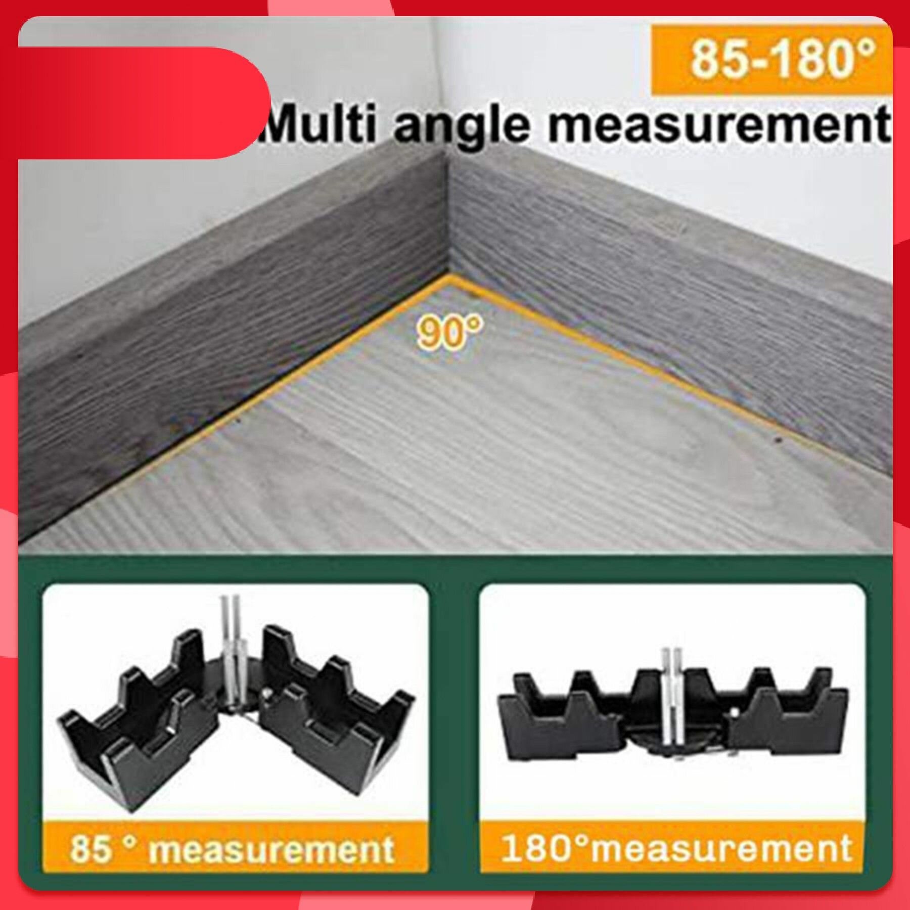 Инновационный премиум инструмент 2 в 1 для замера угла и резки плинтуса-liu1978