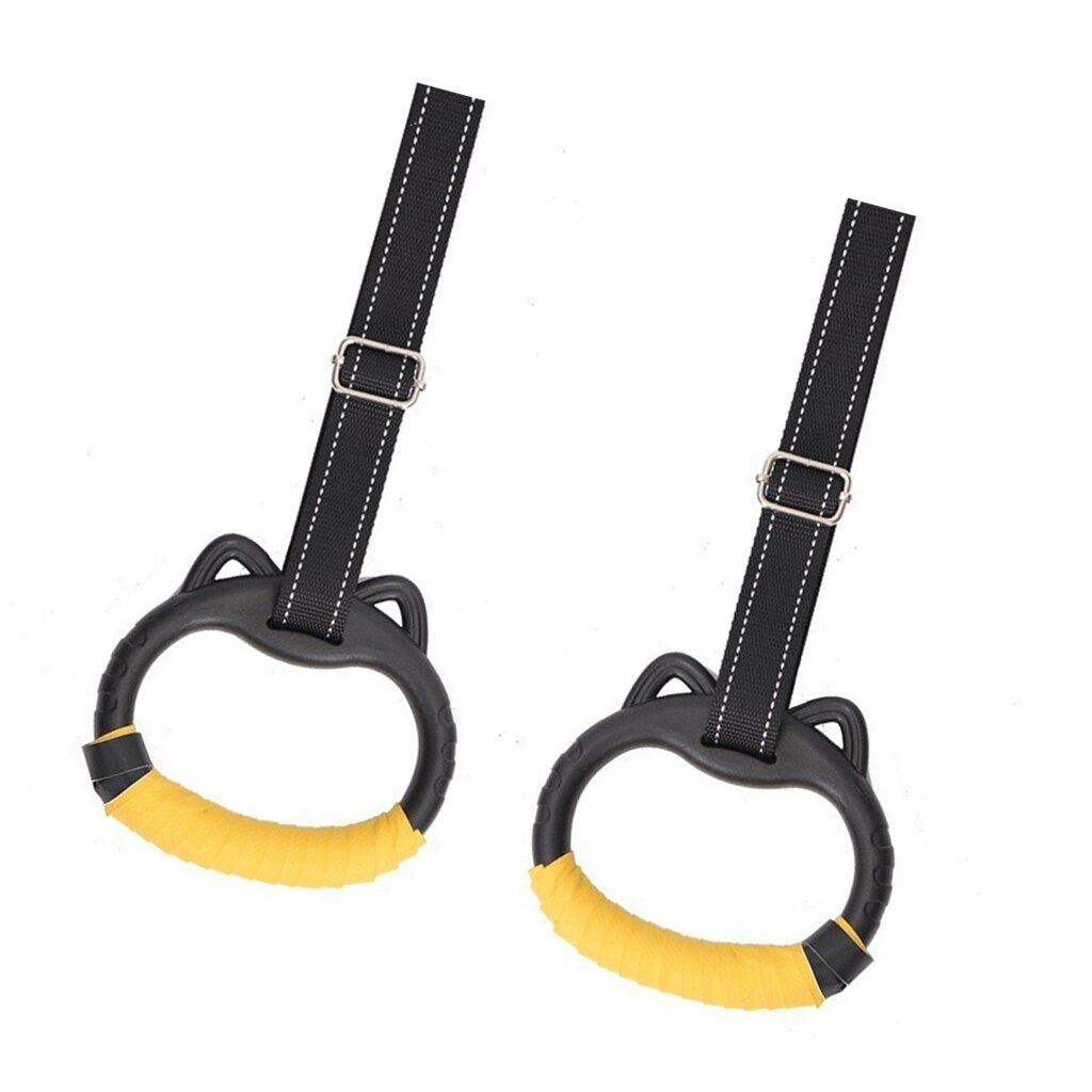 1 пара гимнастических колец для тренировки всего тела, нескользящие ручки, домашний фитнес-инструмент