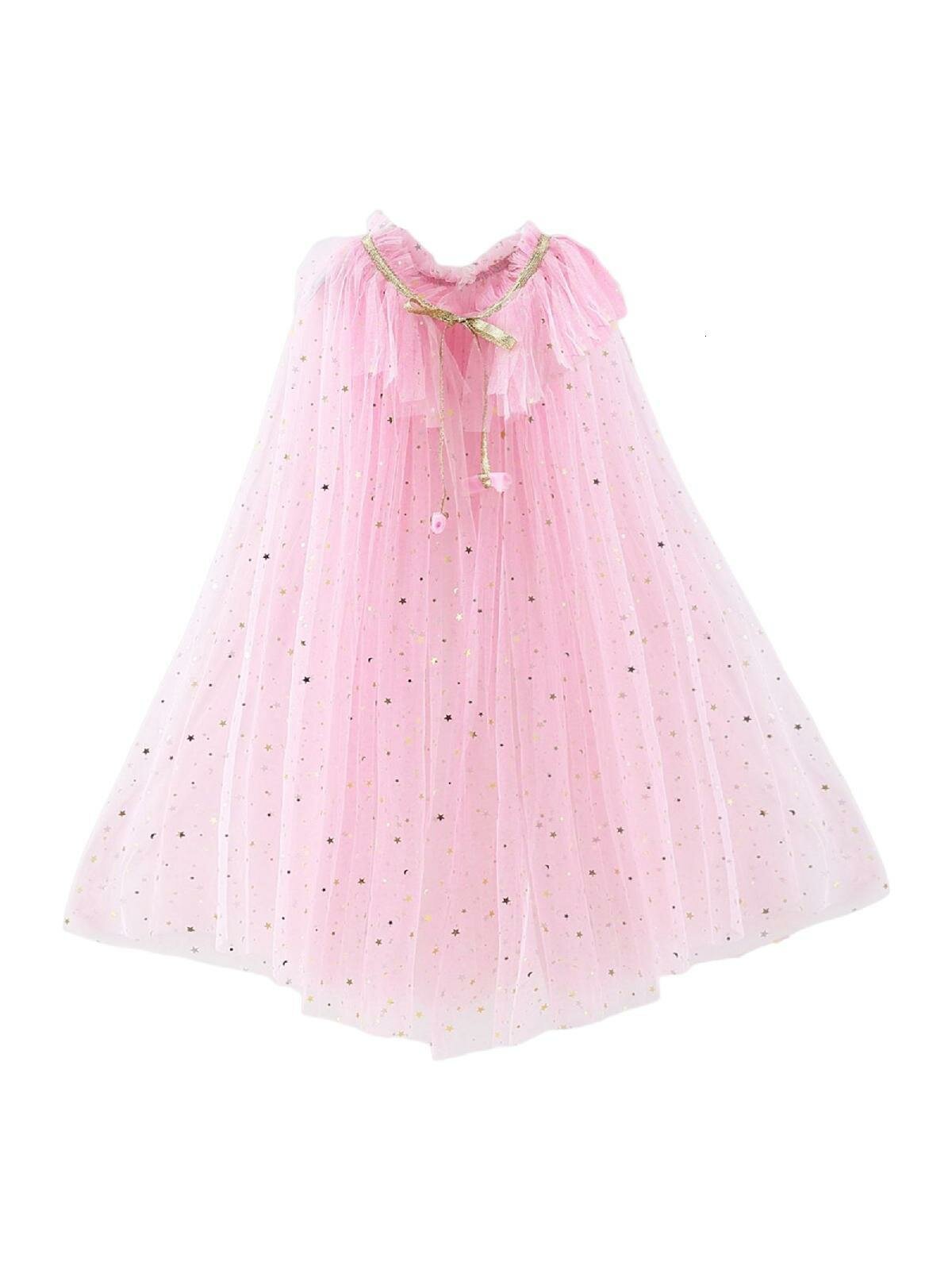 Костюм плаща принцессы для девочек, Розовый - S