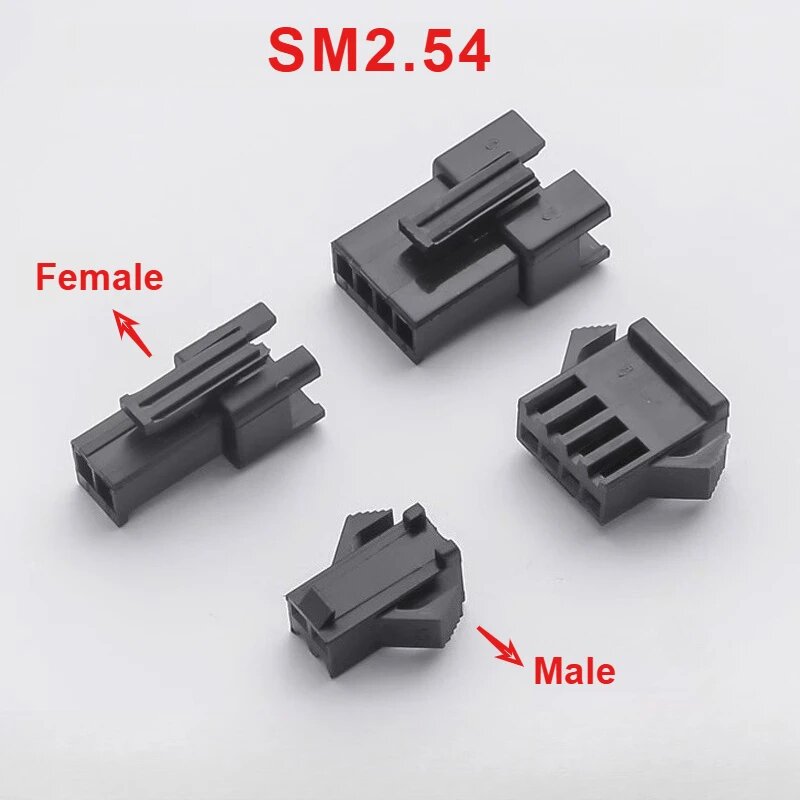 Корпус разъема SM 2.54 мм, 2P, Female, 50шт