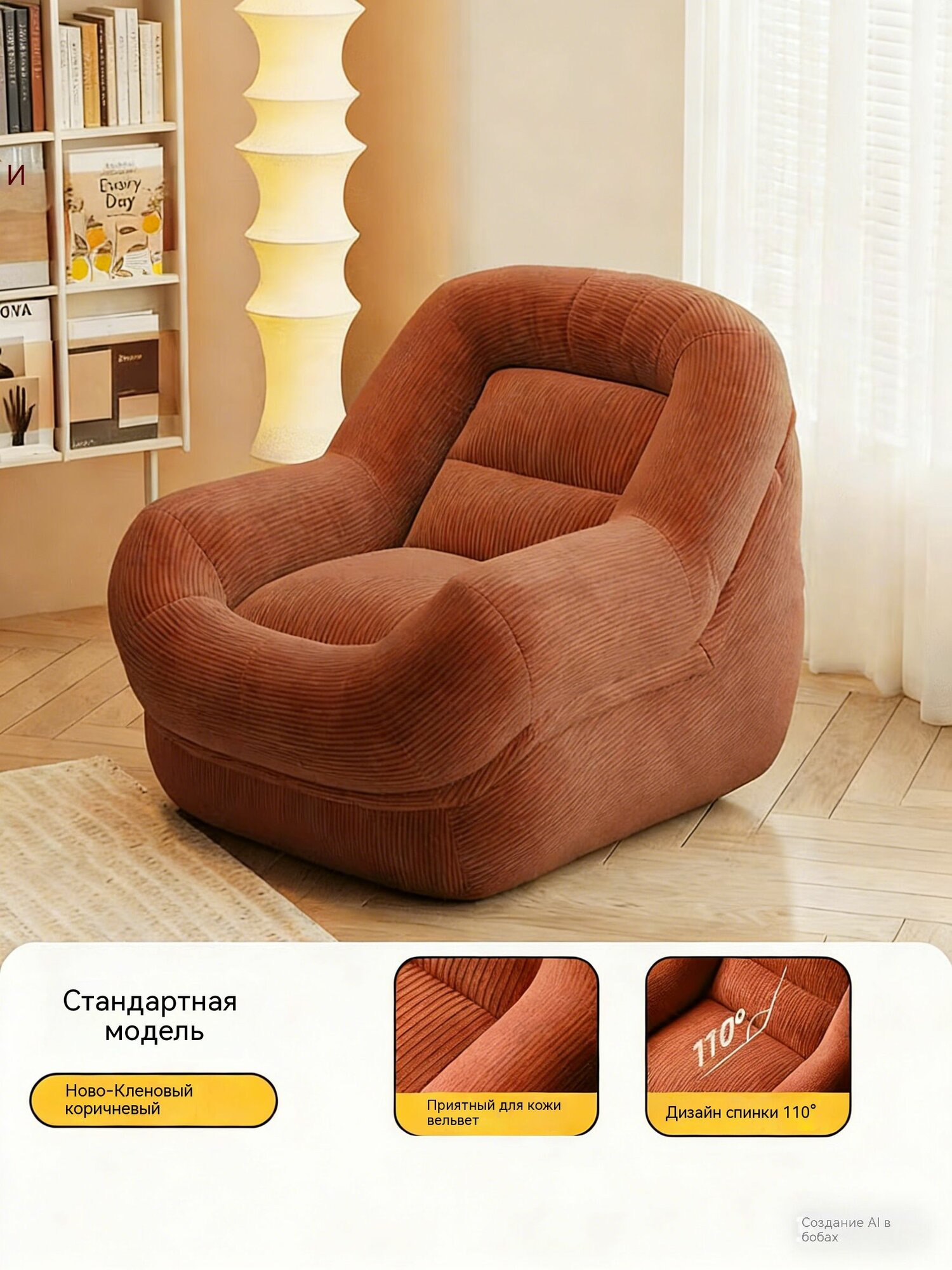 Диван для ленивых, раскладной диван-кровать, татами, популярный в соцсетях, одноместный, для спальни, гостиной, балкона, компактный для малогабаритных помещений, кресло-диван.