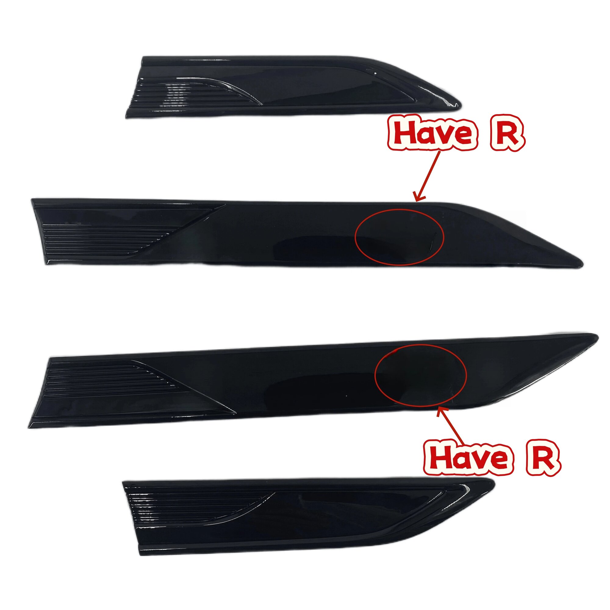 Автомобильное крыло, эмблема, наклейки, отделка двери, украшение в виде листа, Gloss Black 4PCS