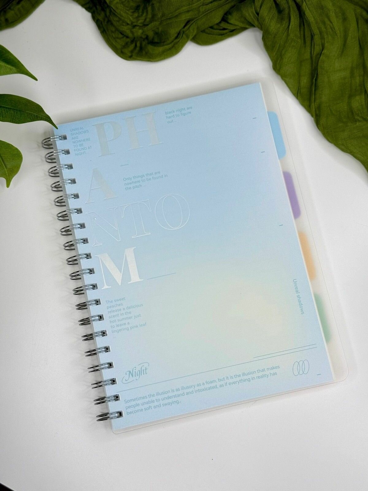 Блокнот тетрадь с разделителями формат В5 175х250 мм 110 листов голубой