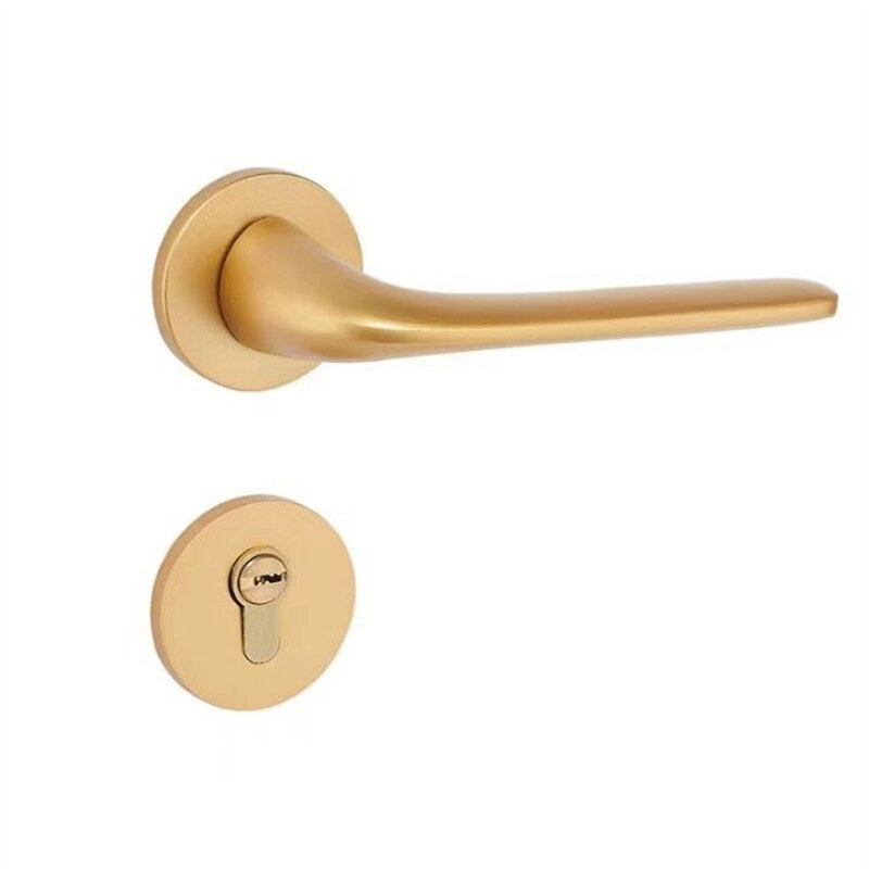 Золотой дверной замок для внутренней спальни, набор дверных замков в американском стиле, магнитный бесшумный дверной замок, ручка для деревянной двери