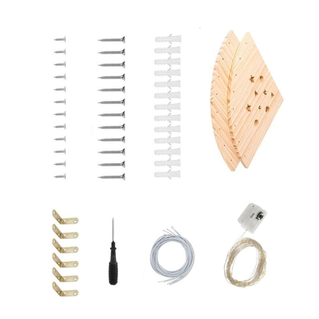 Настенный органайзер для игрушек с деревянной рамой и подсветкой