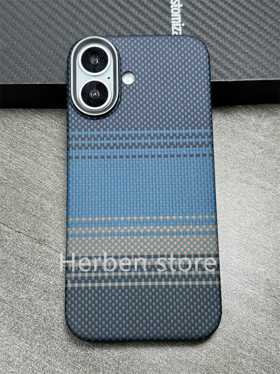 Тонкий кевларовый чехол для iphone 17, чехол из кевлара, премиум, минималистичный, антискользящий