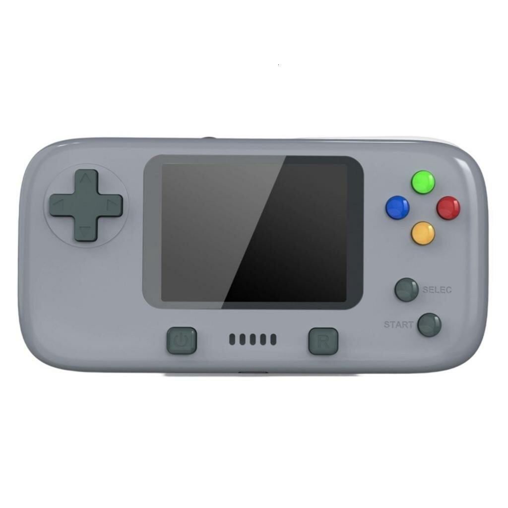 Портативная мини-игровая приставка с 256 играми и аккумулятором, Серый