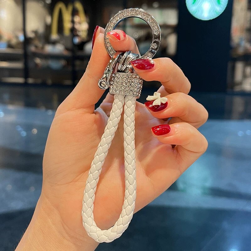 Брелок для ключей от машины, изысканный женский брелок, с бантом, брелок с номером для защиты от потери,